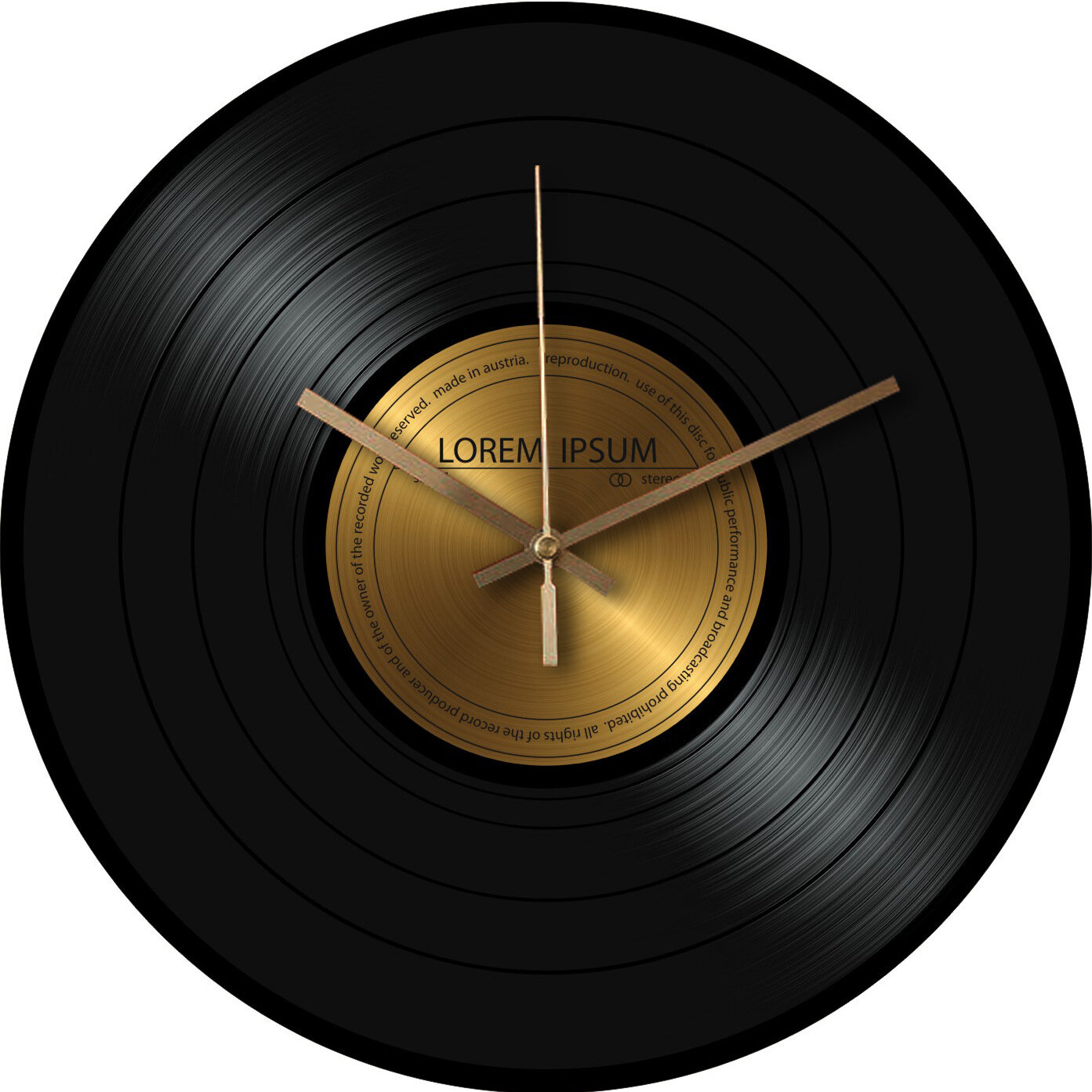 Винтажный стиль американский ретро настенный часы 30 см бесшумные стеклянные часы для гостиной виниловые декоративные часы