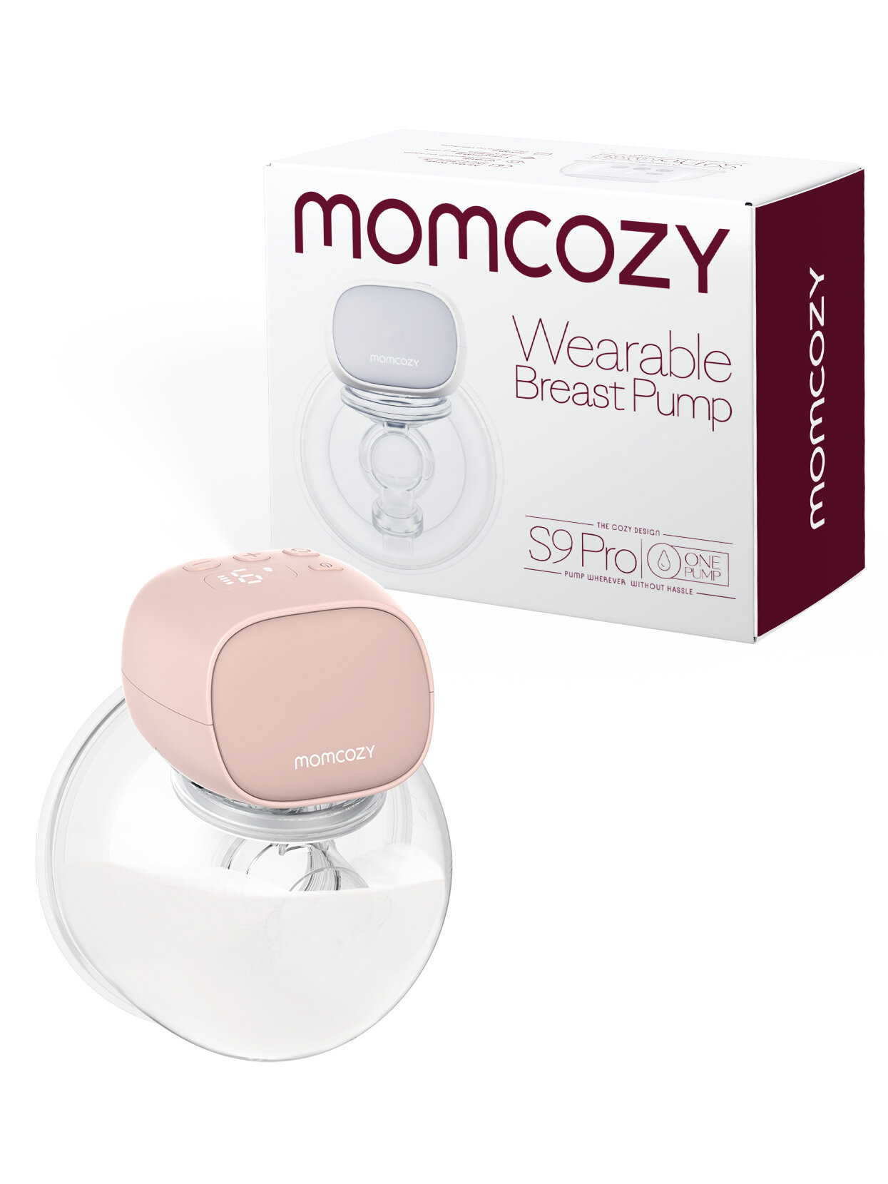 Молокоотсос Momcozy S9 Pro, беспроводной, портативный, электрический, розовый