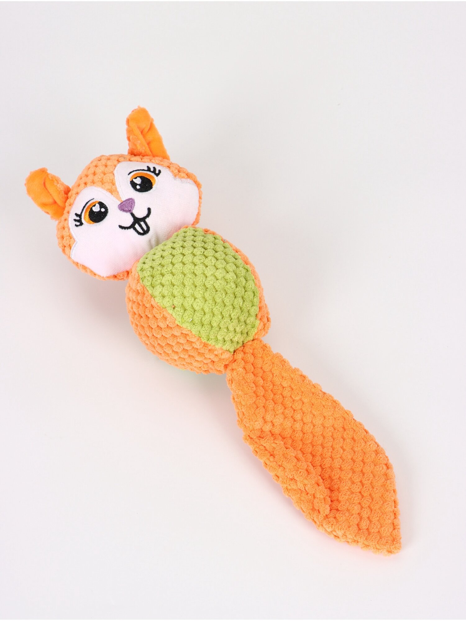 Мягкая игрушка для собак «Белка», 36 см, с пищалкой, оранжевая