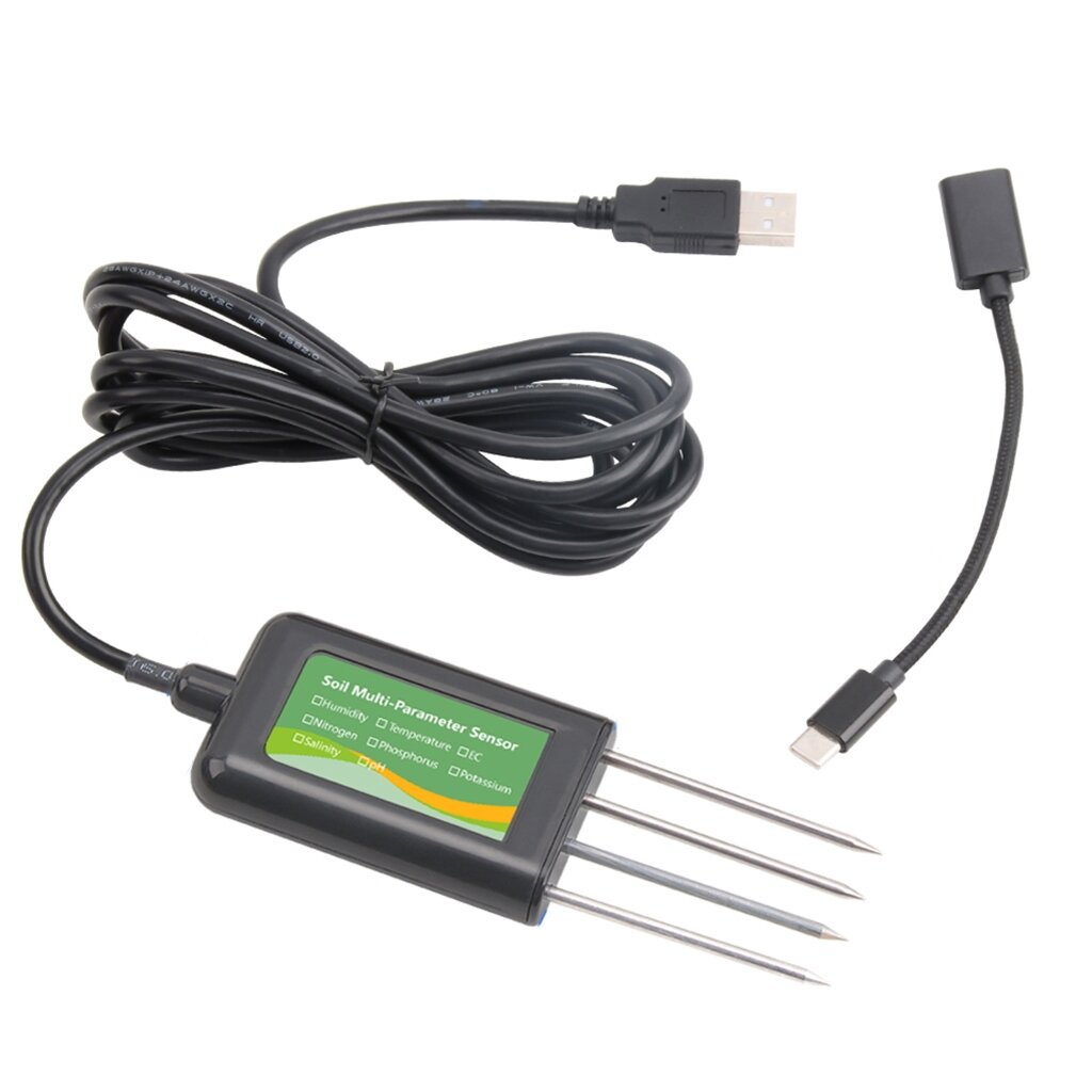 USB-Тестер Почвы С Приложением Для Мониторинга В Режиме Реального Времени Коррозионностойкий Зонд IP68 Водонепроницаемой Конструкции Для Анализа Почвы