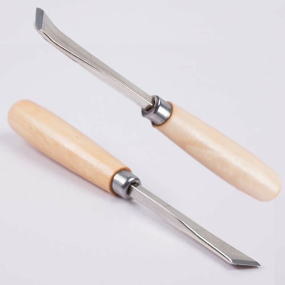 Резцы Для Деревообработки, Набор, 6 Штук, Из Нержавеющей Стали, С Эргономичными Ручками Из Полированного Дерева