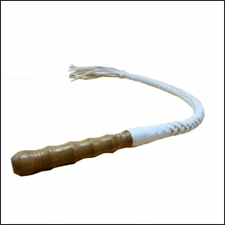 Эксклюзивный хлыст 70 см для дрессировки собак из кожи с деревянной рукояткой