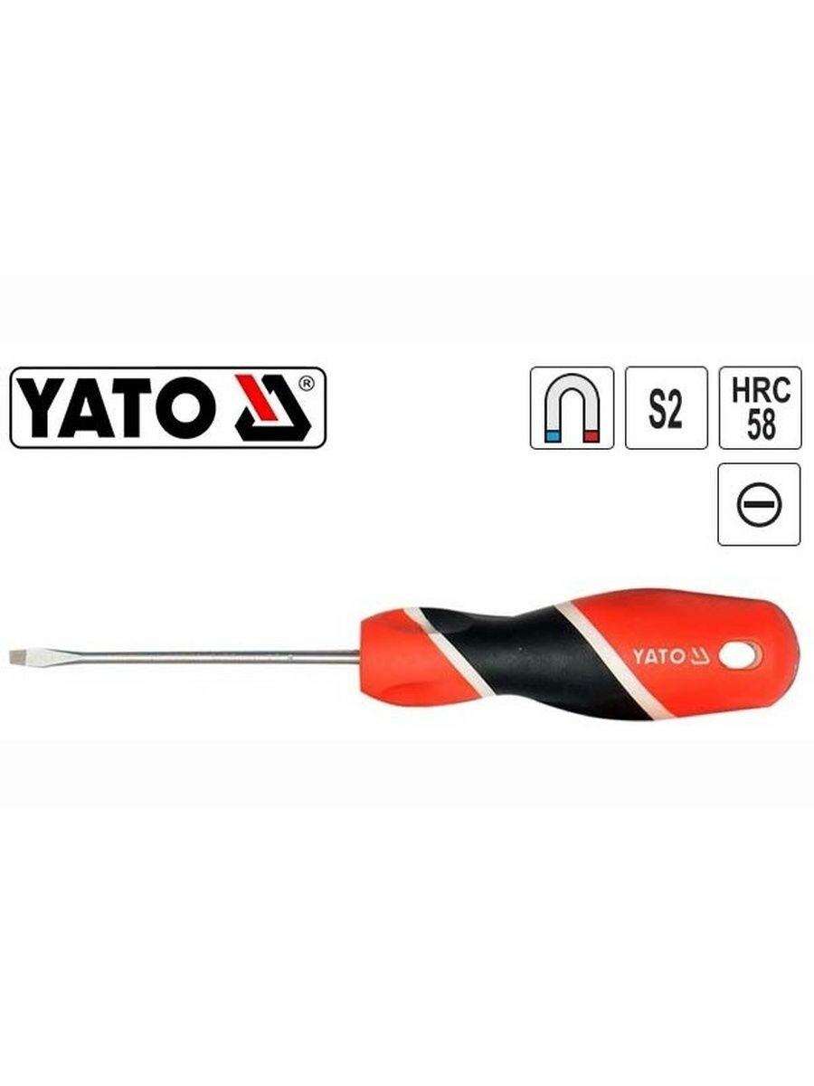 Плоская отвертка Yato 3x75 мм арт. YT-25901