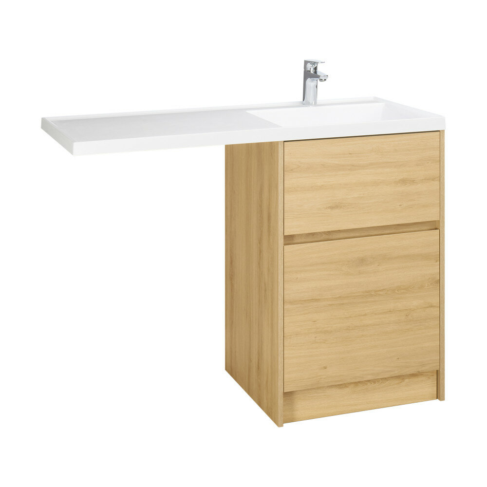 Фасад для тумбы Aquaton Лондри 60 Дуб Сантана (1A274801LH0C0)