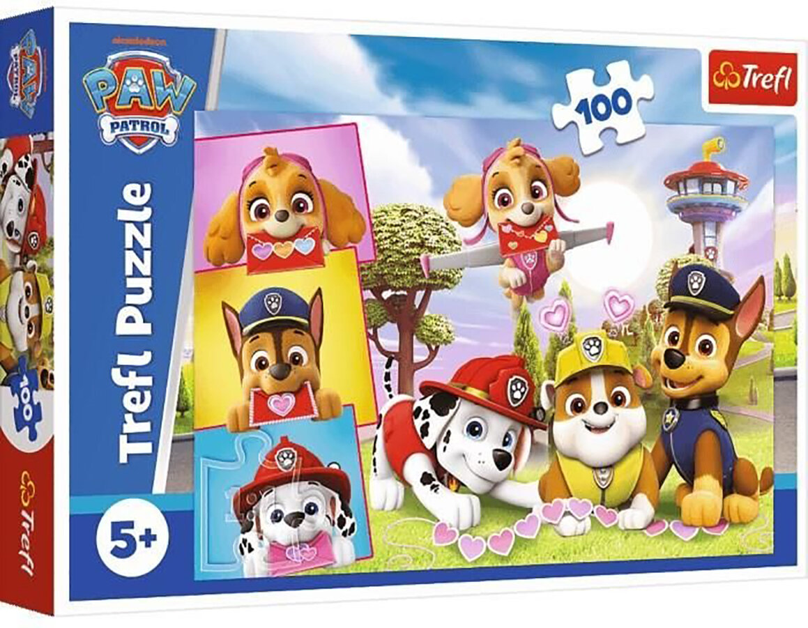 Пазл детский Trefl 100 деталей, элементов: Бесстрашные собаки. Щенячий патруль