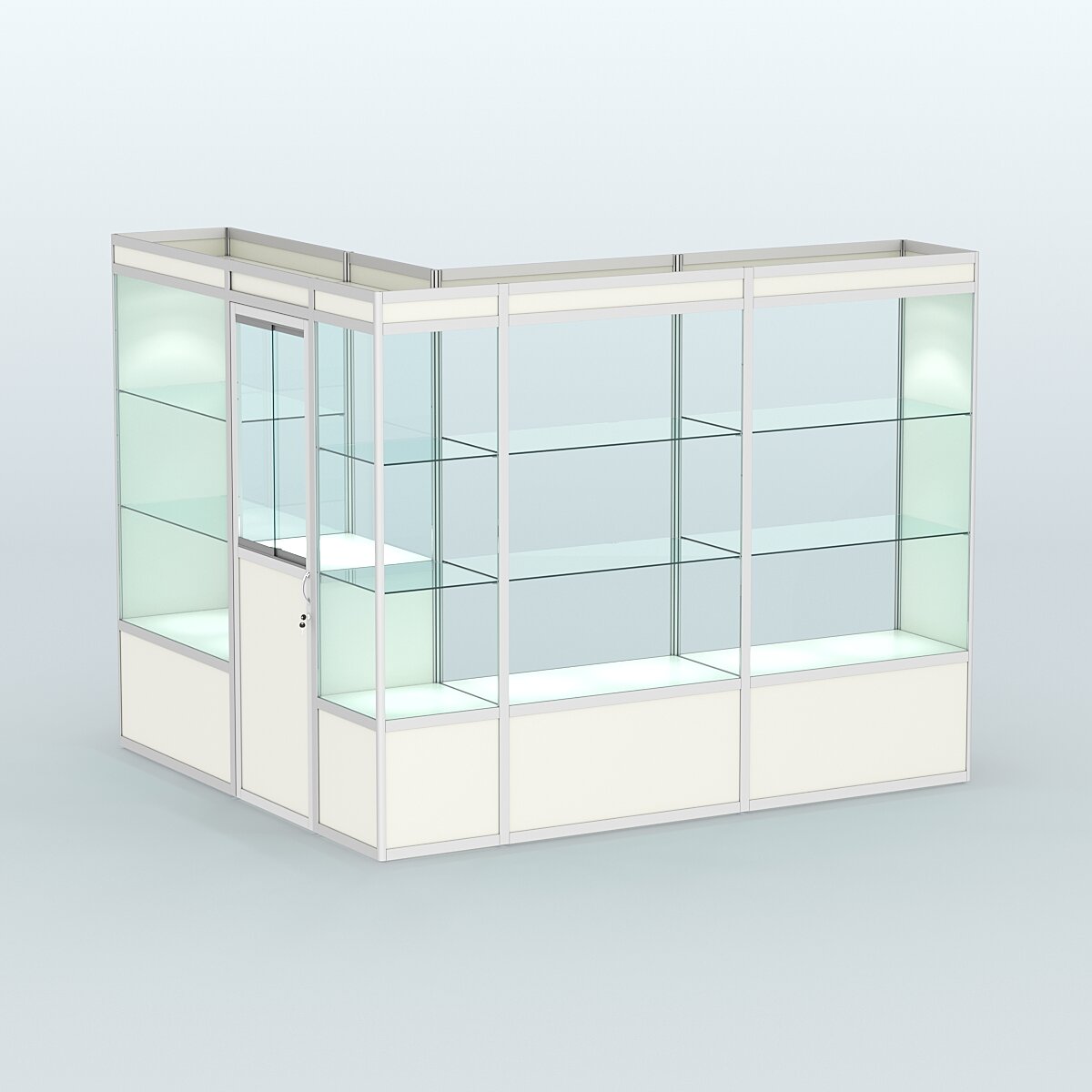 Павильон из профиля угловой №1а (5,5 кв. м), Белый