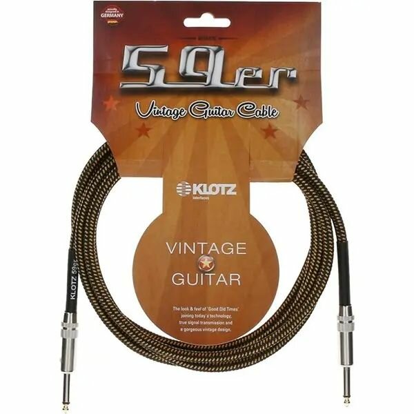 Инструментальный кабель Klotz 59 Vintage VIN-0450 Jack 6.3 (M) Jack 6.3 (M), 4.5 м