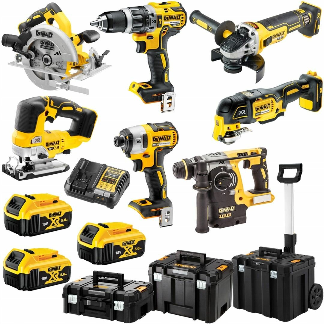 Комбо-набор из 7 аккумуляторных инструментов 18 В XR BL DeWALT DCK755P3T-QW