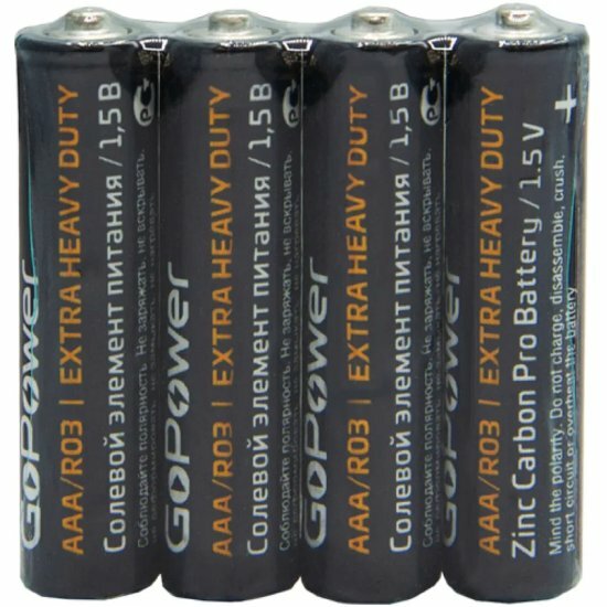 Батарейка Gopower R03 AAA Shrink 4 Heavy Duty 1.5V (4/60/1200) (4 шт.)