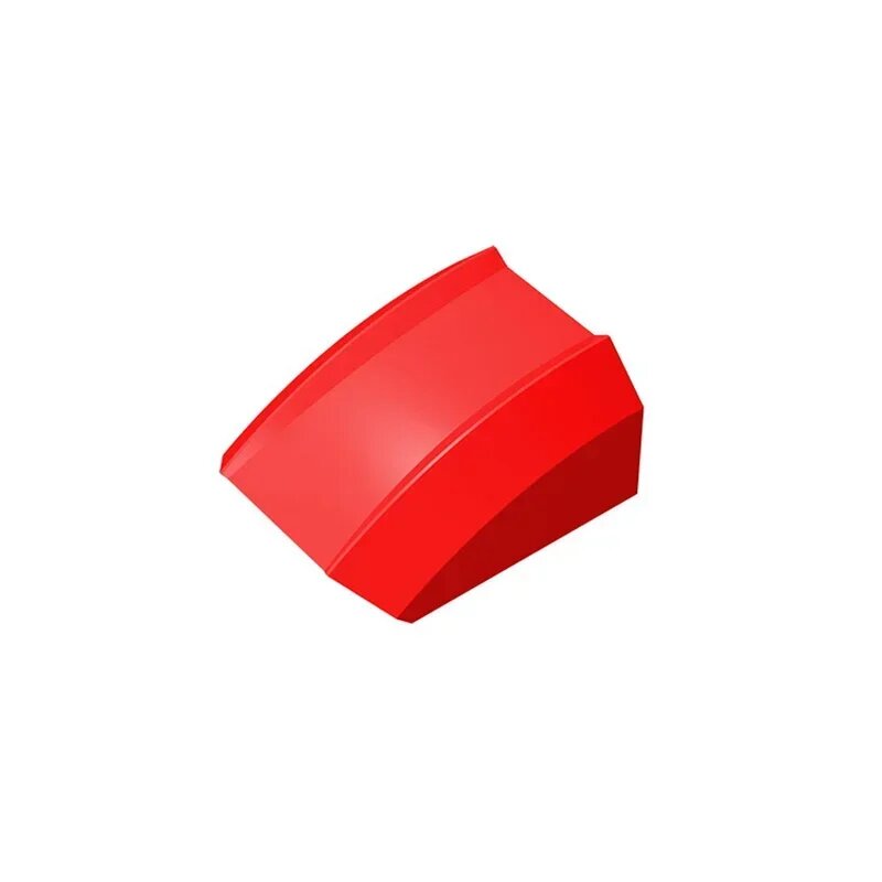 Красный наклонный изогнутый кирпич GOBRICKS 2x2