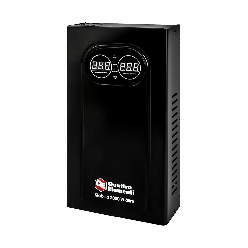 Стабилизатор напряжения QUATTRO ELEMENTI Stabilia 2000 W-Slim 2000 ВА 140-270 В настенный 917-797 шт
