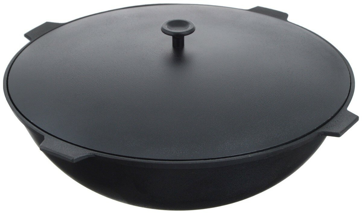 Казан Камская посуда Казан Камская посуда к121 чугунный с алюминиевой крышкой, 12л