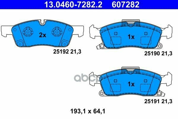 К-Т колодки MER W166 3/2CDI/JEEP GRAND CHEROKEE 36-64/3CRD 1- ПЕР Ate арт. 13046072822