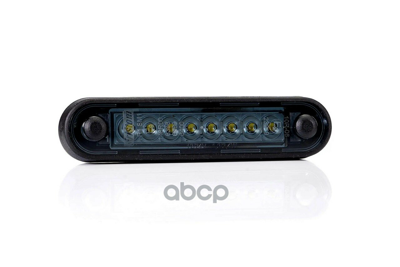 Фонарь габаритный LED 12-36В, красный, темная версия, с и проводом дл. 0,15м и прокладками резиновыми чёрными для монтажа фон.