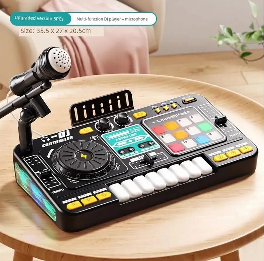IPlay iLearn Детский DJ микшерный пульт с микрофоном для начинающих диджеев