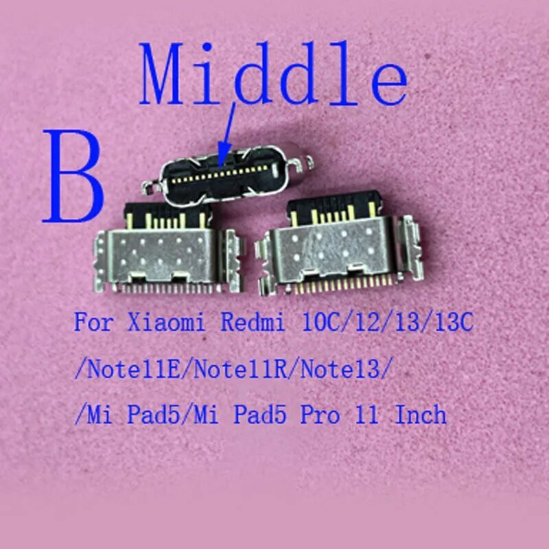 5-100 шт. док-станция для зарядного устройства, USB-разъем для Xiaomi Redmi 10C 13C 11 Pro 13 Note 12T Plus 11R 14 12 11E 11T Mi Pad 5