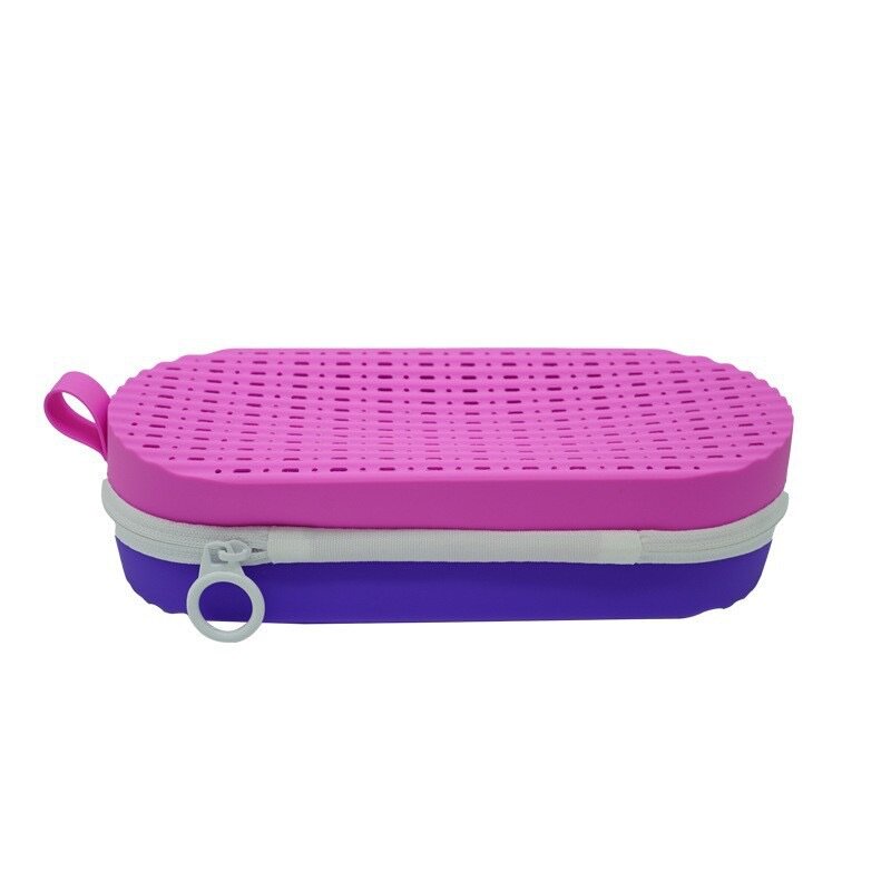 Двусторонний дышащий силиконовый чехол для плавательных очков большой вместимости, защитный футляр для очков из силикона, дышащий, противоударный, портативный чехол для хранения.