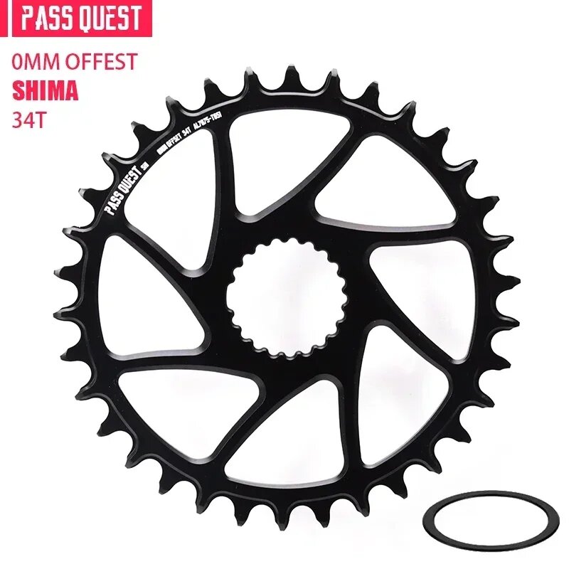 PASS QUEST Звездочка 34T черная 0мм Shimano