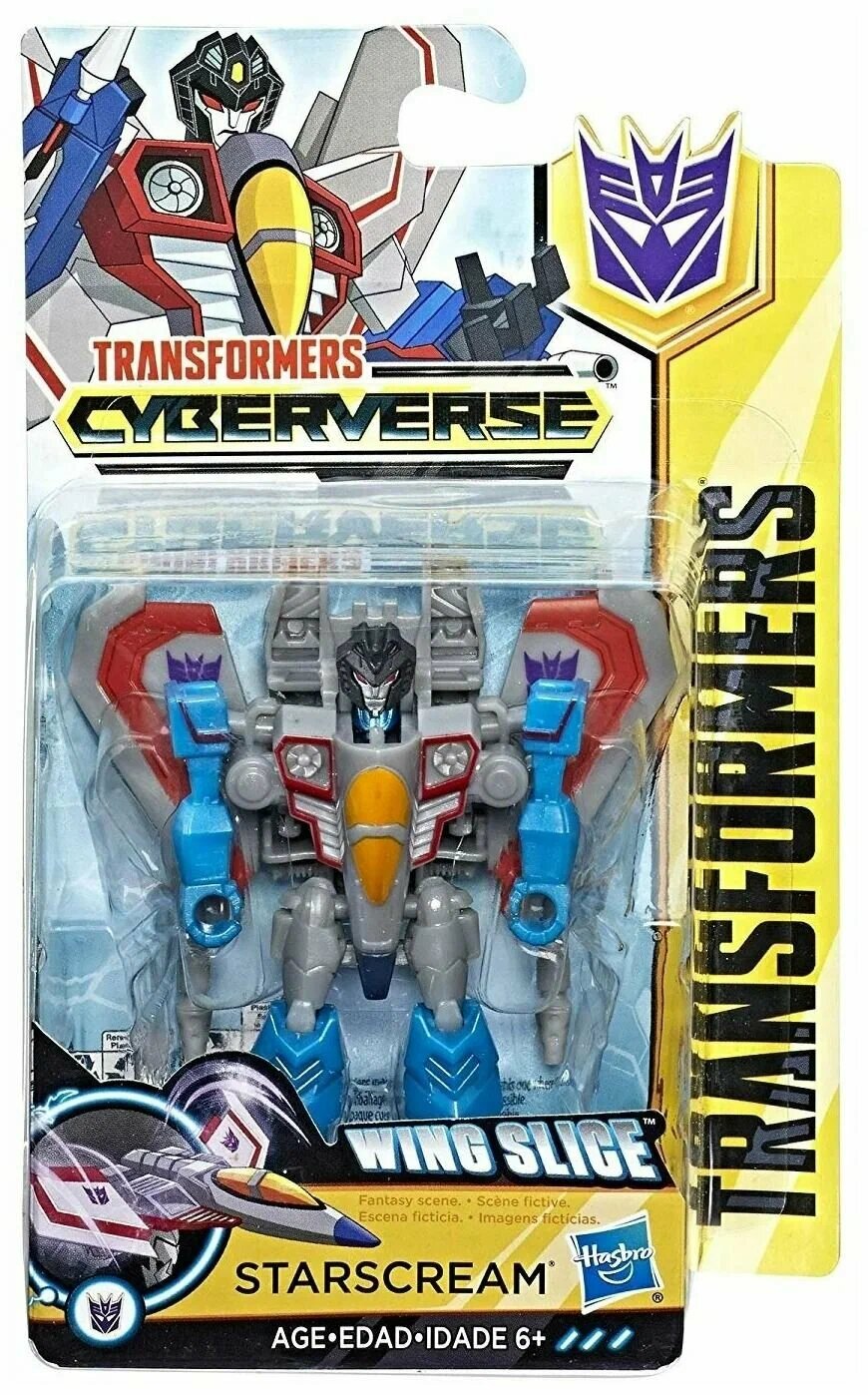 Трансформер Старскрим Hasbro Cyberverse Игрушка Transformers Wing Slice Starscream E1894, 10 см