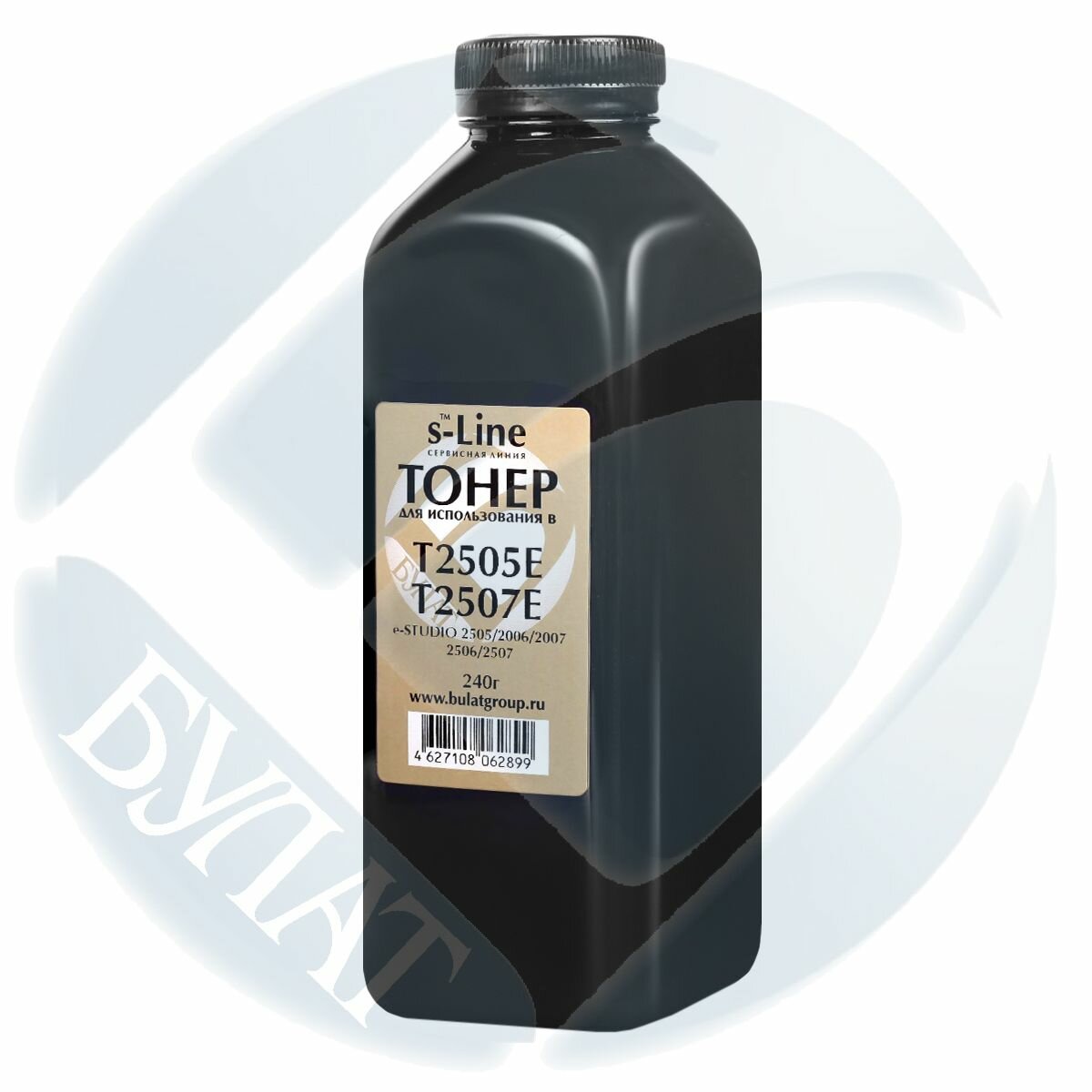 Тонер булат s-Line T2505E, T2507E для Toshiba e-Studio 2006, e-Studio 2505 (Чёрный, банка 240 г)
