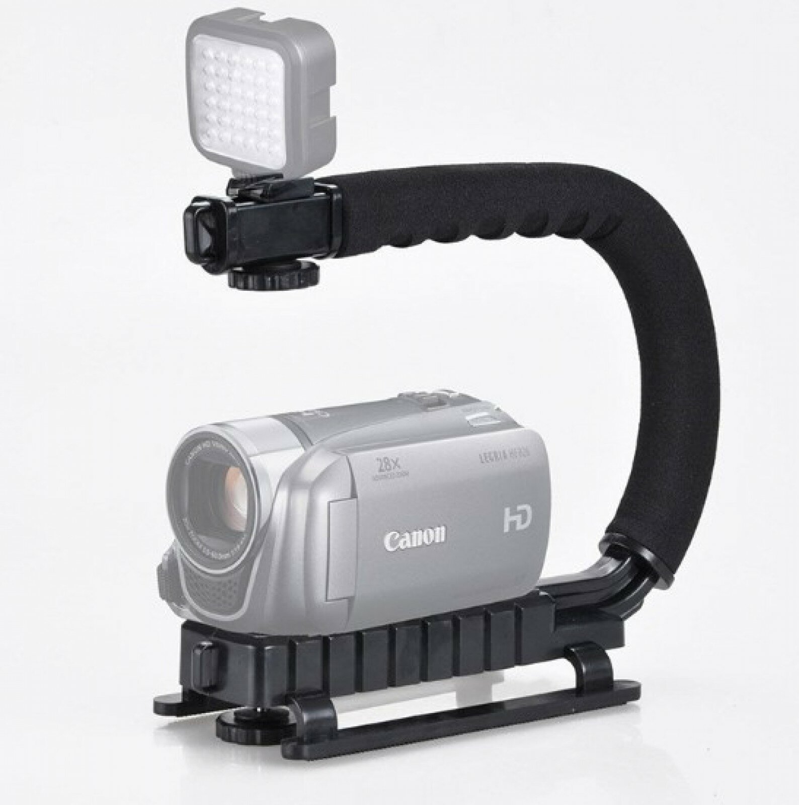 Складной С-образный держатель-ручка стабилизатор MyPads с уровнем пузырьковым для экшн-камер и зеркальных видеокамер