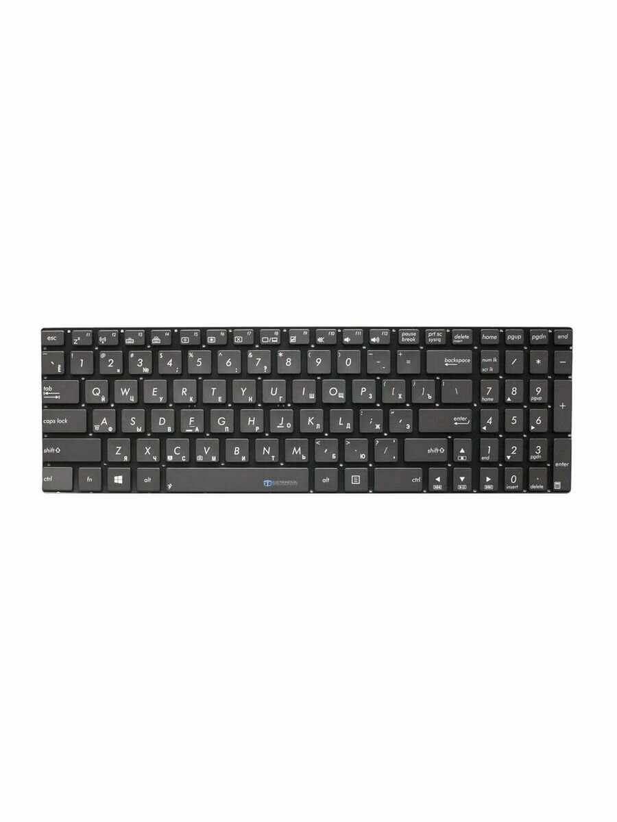Клавиатура с подсветкой для ноутбука Asus ZenBook UX51 , UX51VZ , UX51V - черная, без рамки