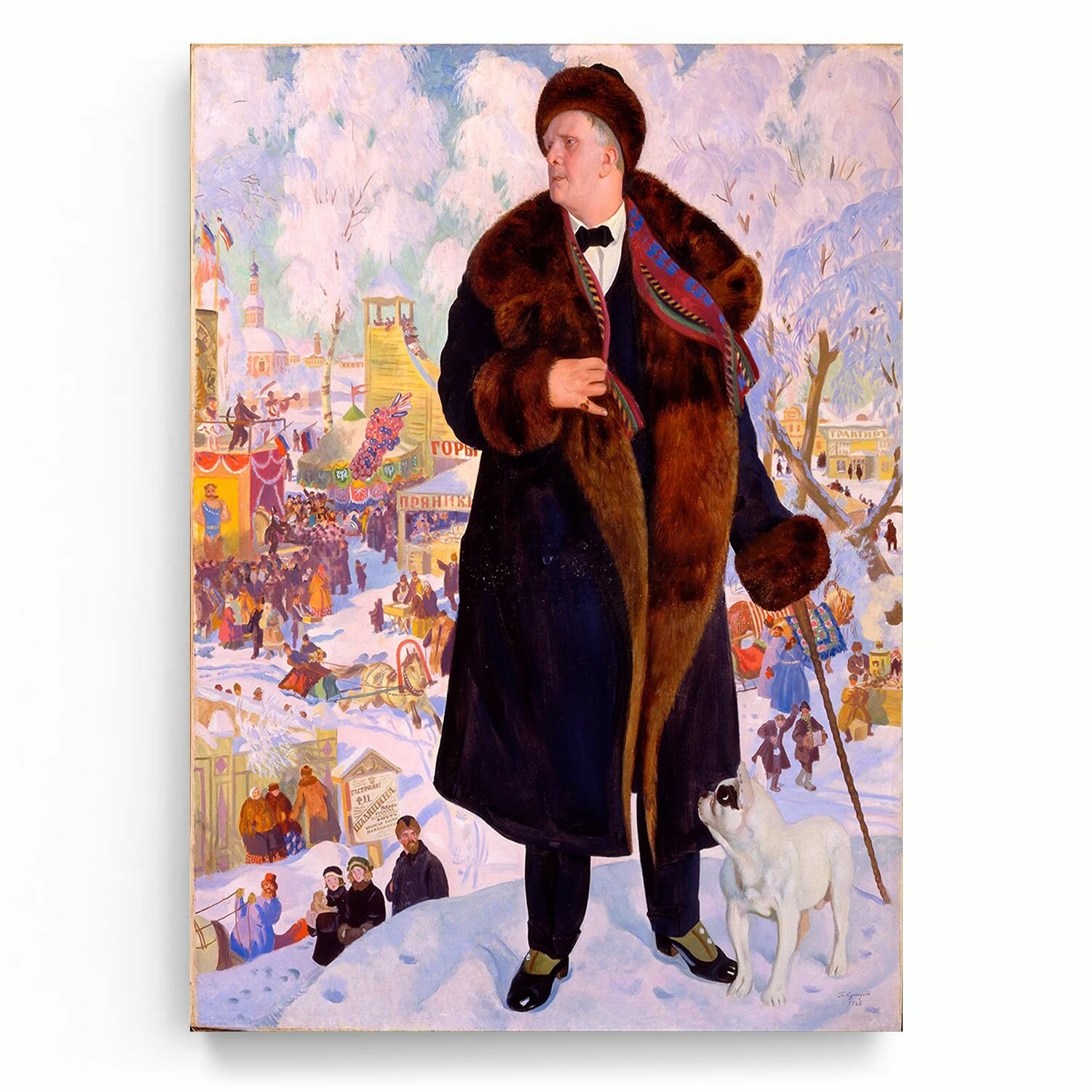 Картина / репродукция, Борис Кустодиев "Портрет Ф. И. Шаляпина", 60х80 см.