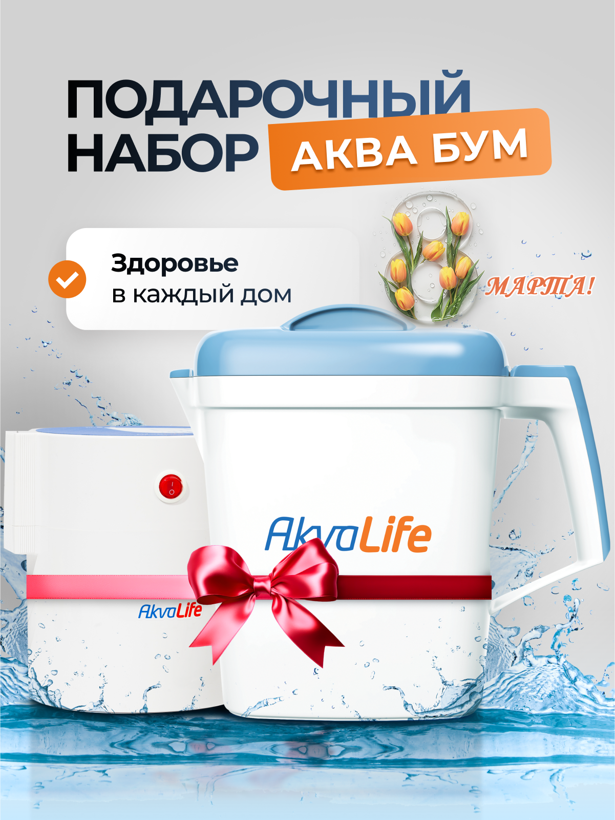 Подарочный набор ионизаторы воды AkvaLife 4 в 1 + AkvaLife mini 2 в 1