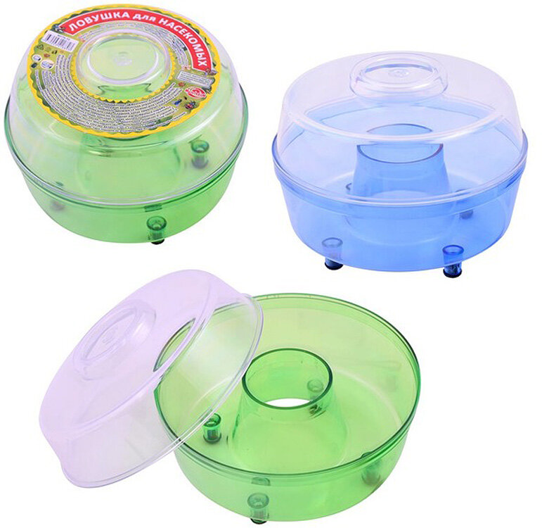 Ловушка для вредителей, ос и мух диаметр 15,5 см высота 11,5 см.