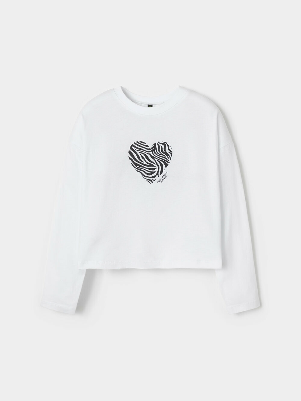 Лонгслив оверсайз с принтом для девочки