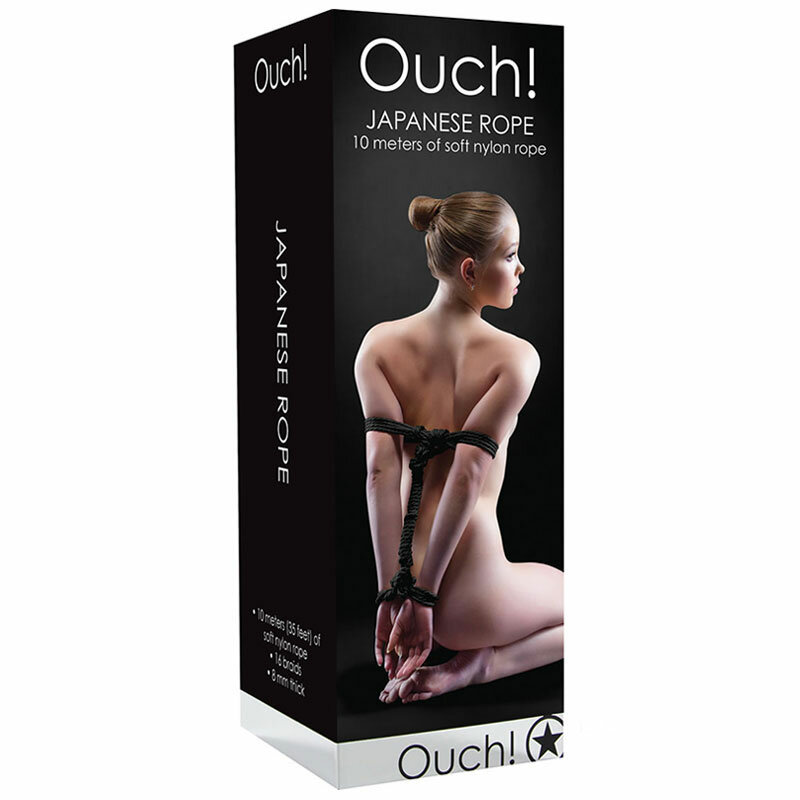 Веревка Shots Toys Japanese Rope "Ouch!", 5 м, нейлоновая, черная