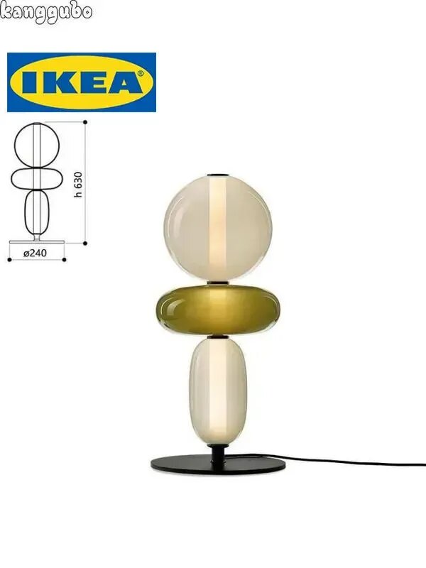 Напольный светильник IKEA с регулировкой цветовой температуры, стеклянный, высота 630мм