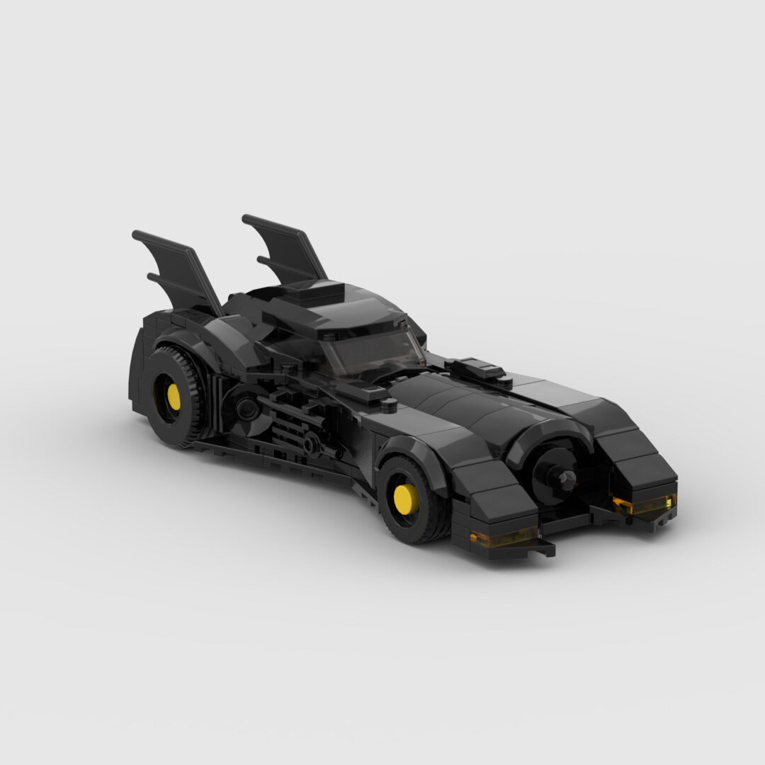 Модель автомобиля Superhero 1989 Bat Chariot MOC, обучающая игрушка для сборки