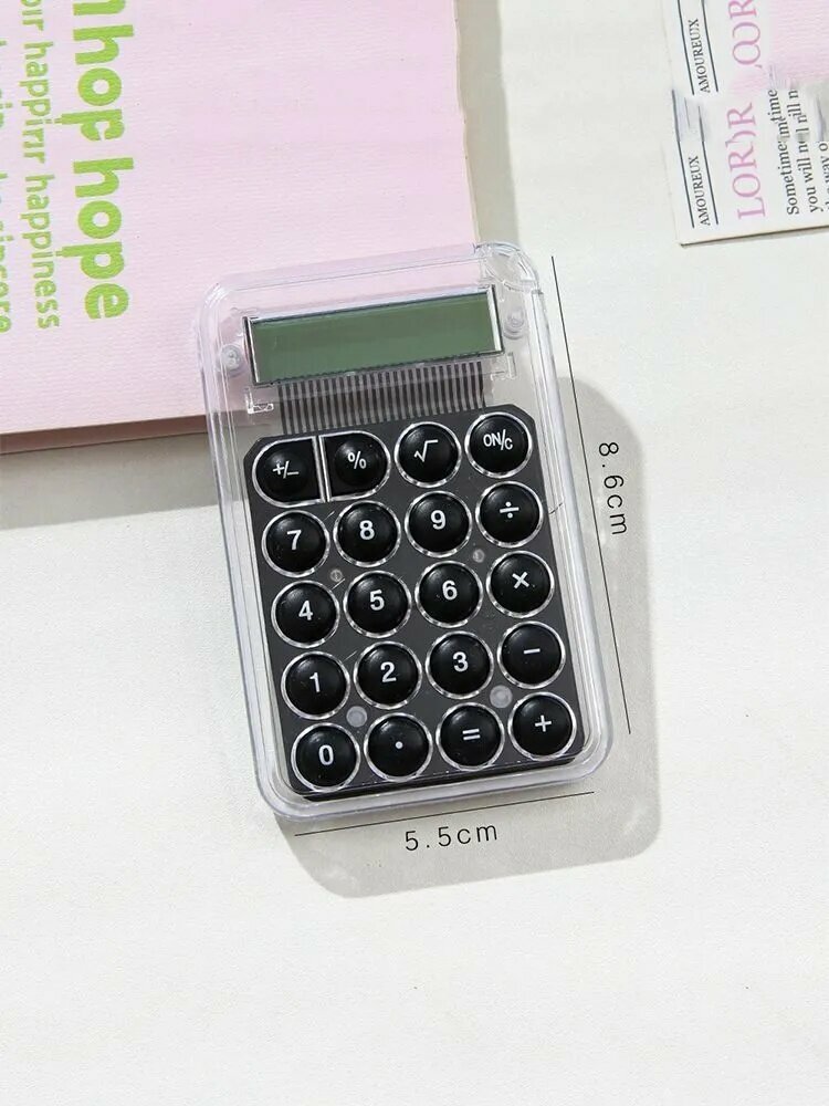 Мини-калькулятор, для студентов/офисных работников/детей, ЖК-экран, силикон
