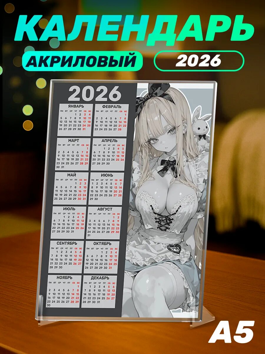 Календарь 2026 настольный Аниме девушка