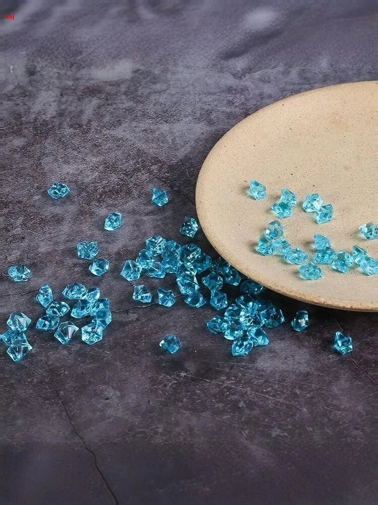 Декоративные кристаллы, камушки марблс, наполнитель для ваз, Камни, Для аквариума, сада и декора ваз, 200 штук/1.4CM*1.1CM