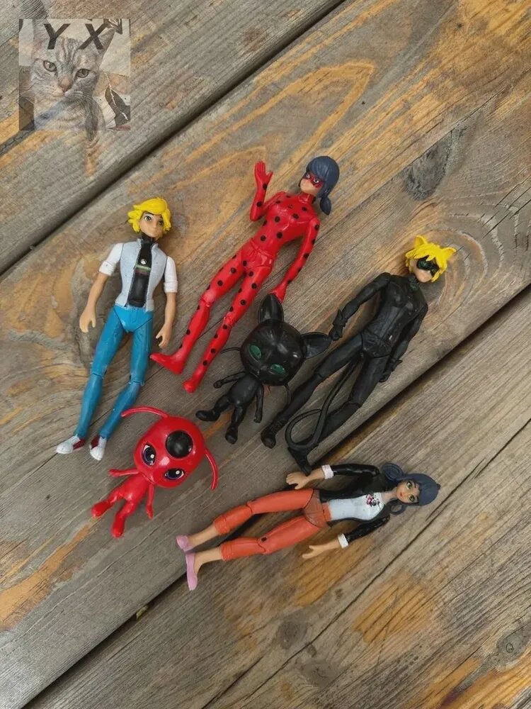 Набор фигурок Леди Баг и Супер-Кот "Miraculous Ladybug", 6 шт, высота 13 см