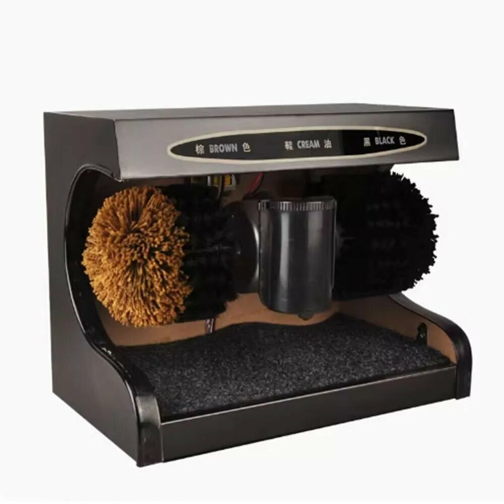 Машинка для чистки и полировки обуви с бочкой для масла, обувечистка для дома, офиса, гостиницы, ресторана и кафе, машина для удаления пыли, цвет черный