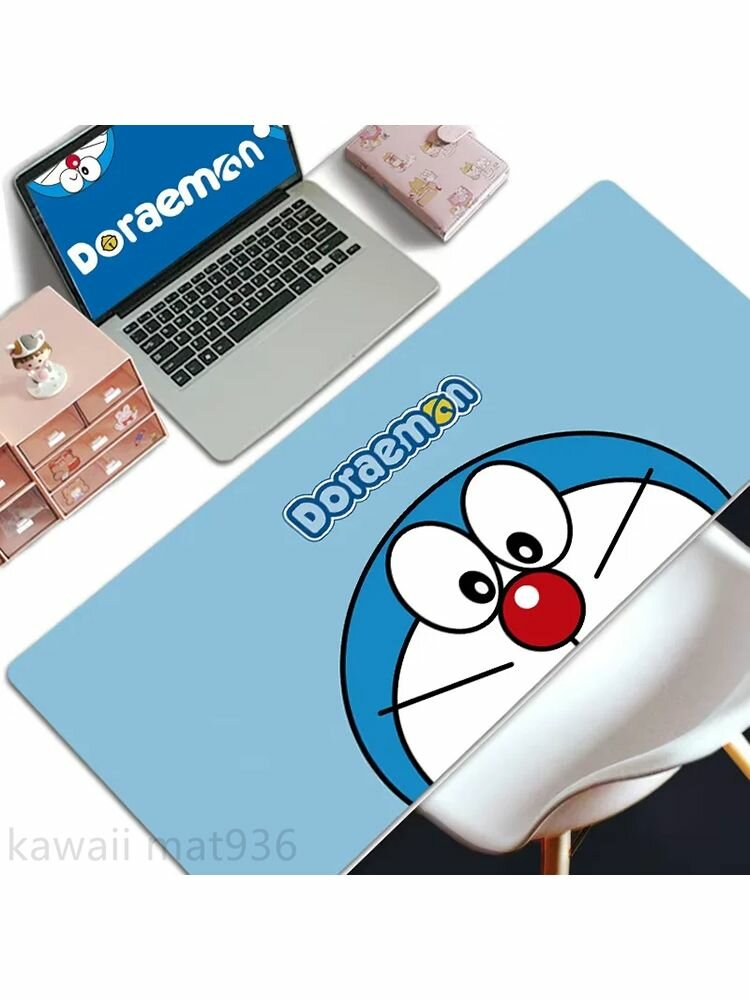 Doraemon Большой игровой коврик для рабочего стола, клавиатура для ноутбука, коврик для мыши, размер 40x90xxl