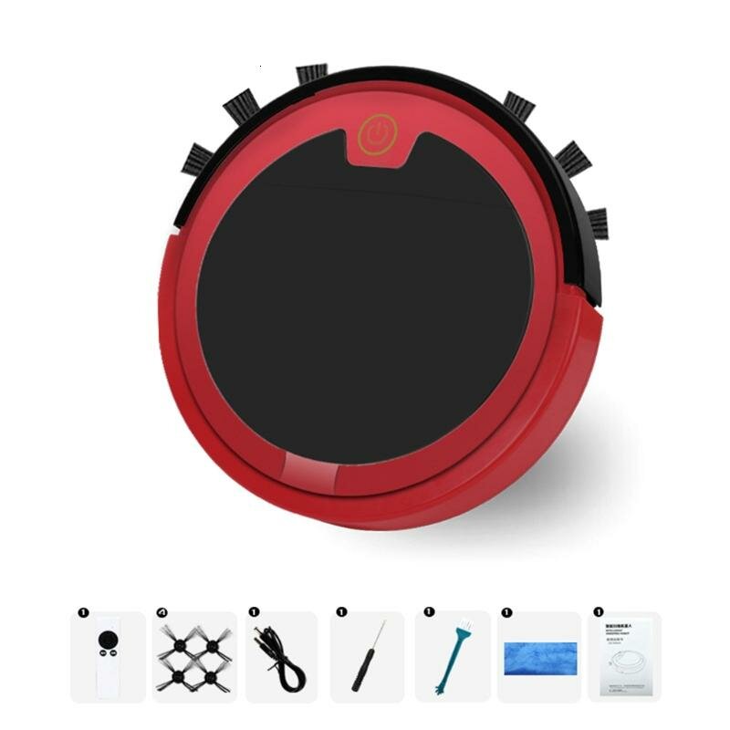 Умный перезаряжаемый ленивый пылесос RS9-красный-с дистанционным управлением