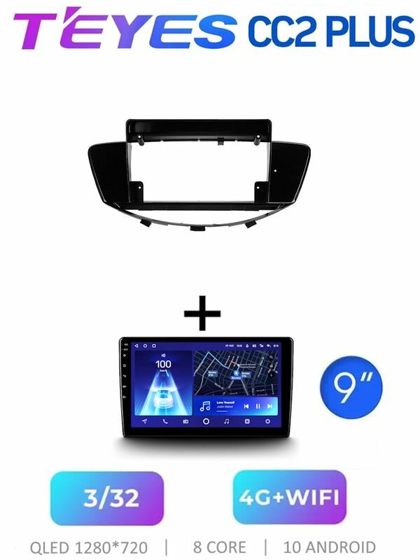 Магнитола 9" Teyes CC2 Plus 3/32 Gb для Subaru Tribeca WX W10 2004-2014