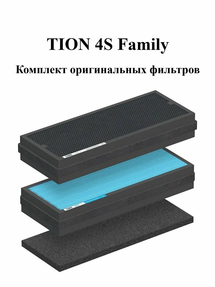 Комплект оригинальных фильтров для 4S Family ,4S Magic ,4S Plus (4S Base, 3S) ( G4, HEPA H13, AK-4S ) / Фильтры Тион Бризер