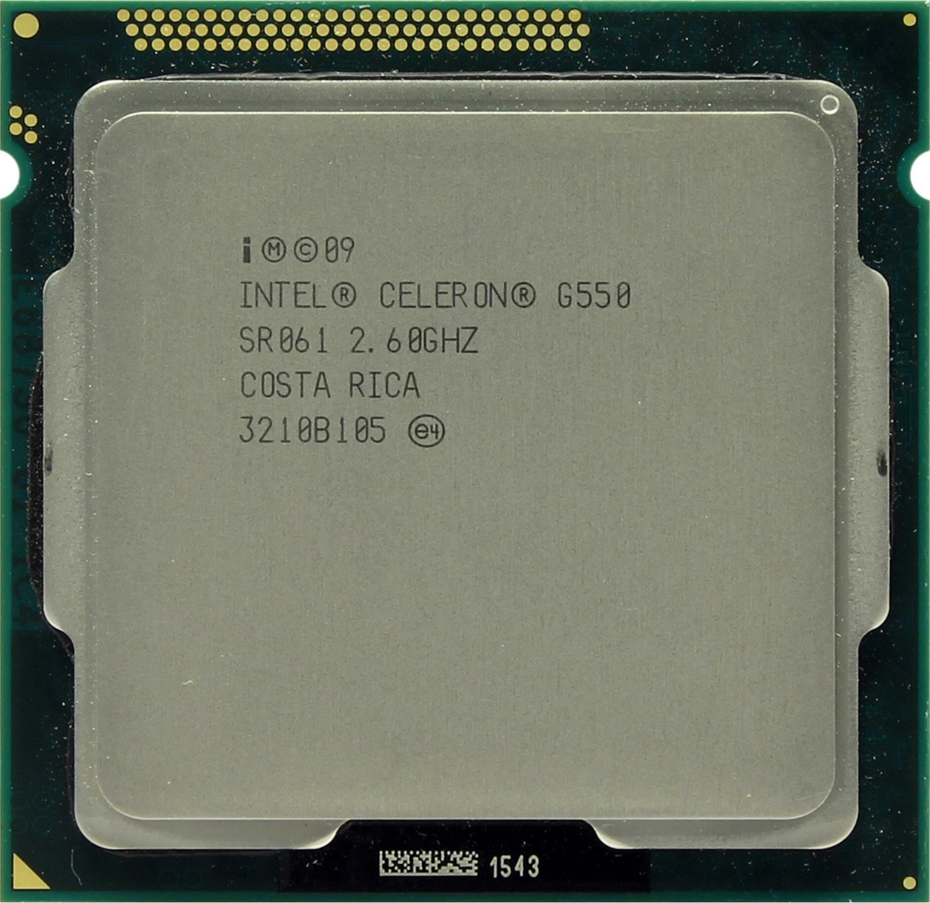 Intel Celeron G550 2.6 GHz/2core/SVGA HD Graphics/0.5+ 2Mb/65W/5 GT/s LGA1155