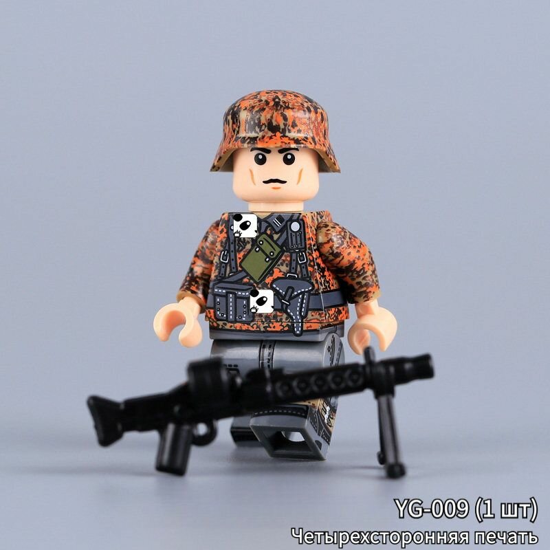 Модель минифигурки из строительного блока гренадеров серии Military war, модель строительного блока солдата на поле боя на Восточном фронте, 1 штука, совместимы с легo конструкторами