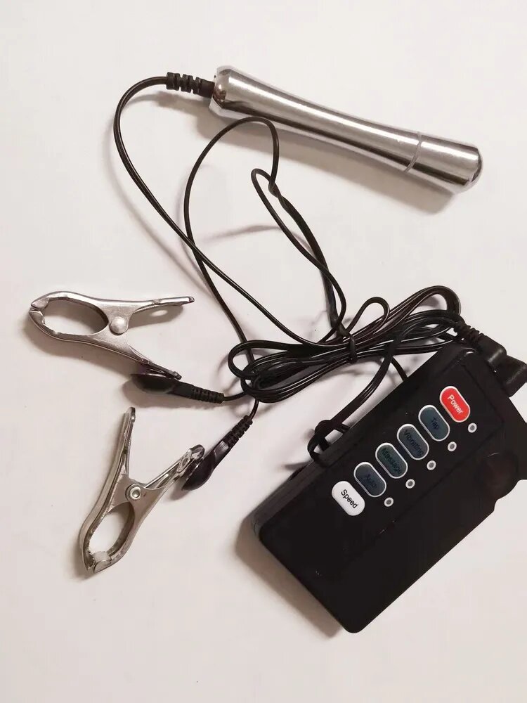 Зажимы для стимуляции сосков и клитора Электростимуляция Анальная пробка