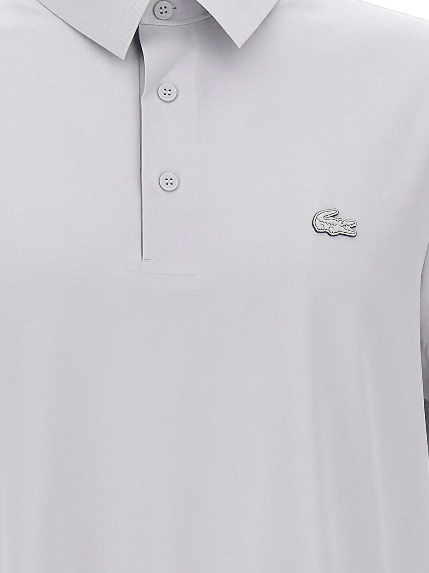 Рубашка LACOSTE Logo-patch polo shirt, размер XL, серый — фото 1