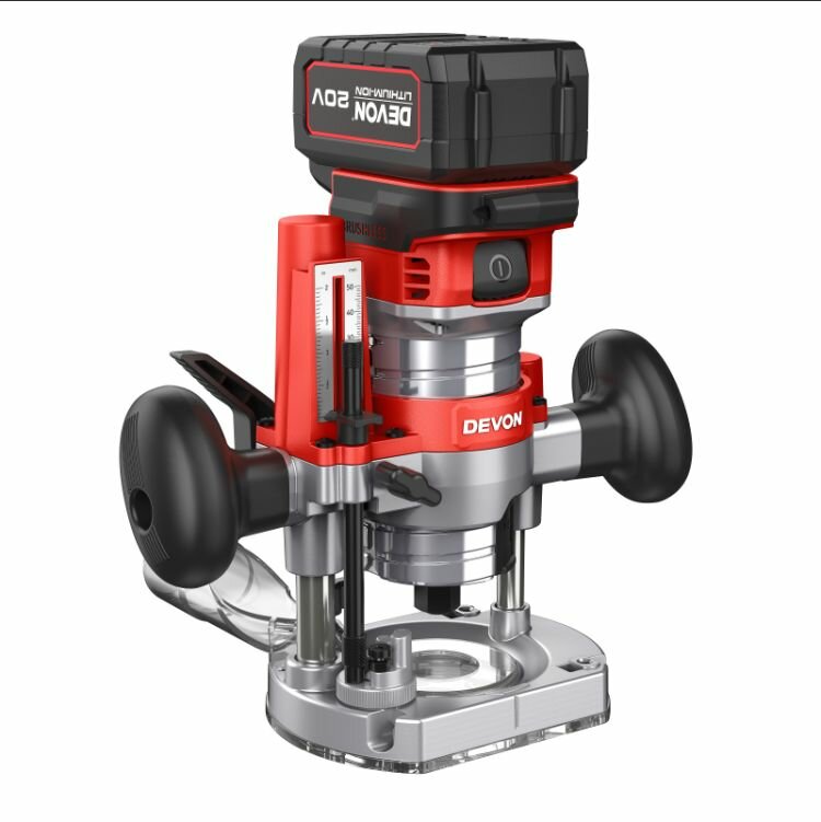 Аккумуляторный кромочный фрезер с погружной базой DEVON 1329-LI-20 без АКБ и З/У