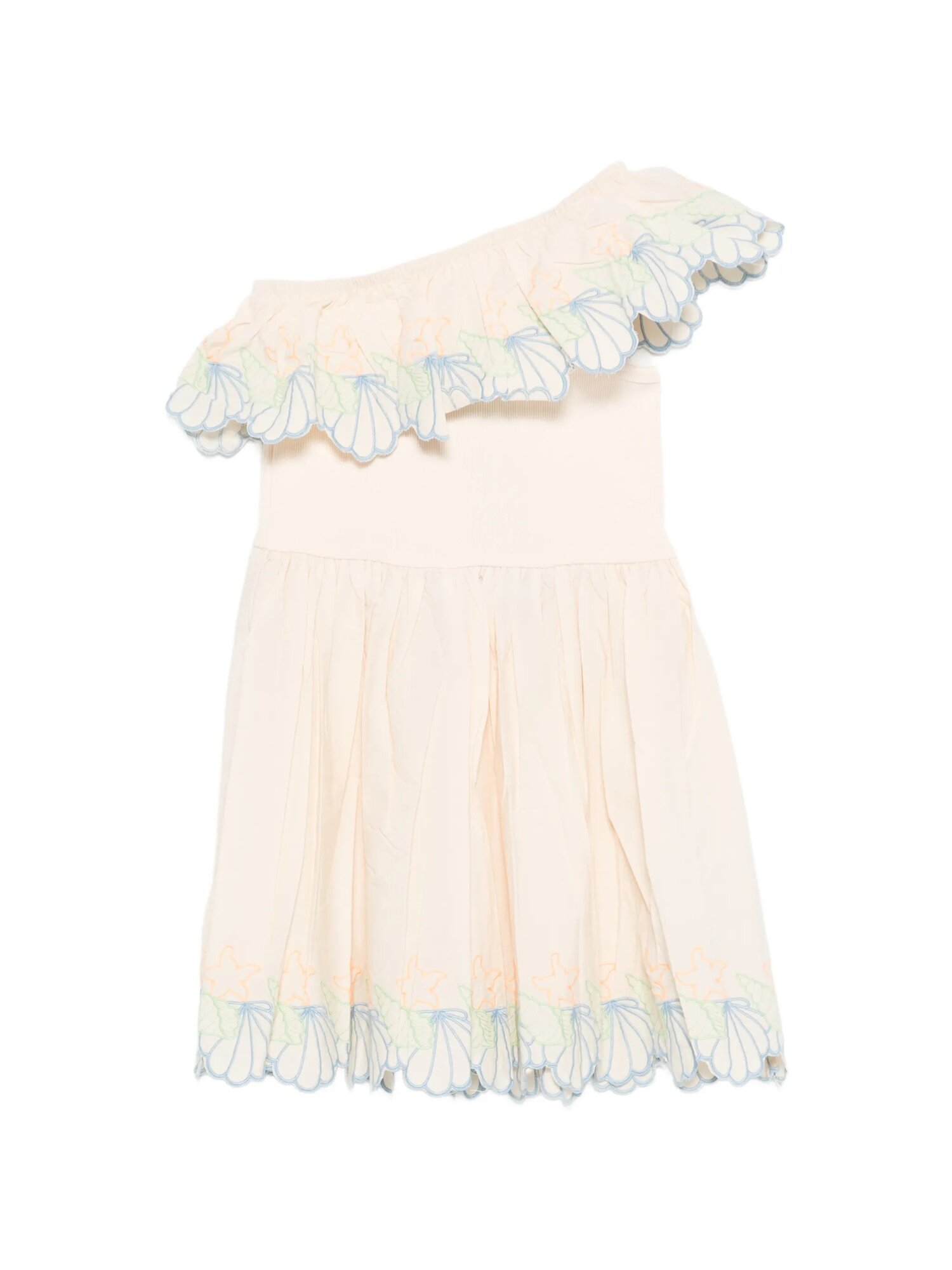 Платье One-shoulder ruffled-detail dress