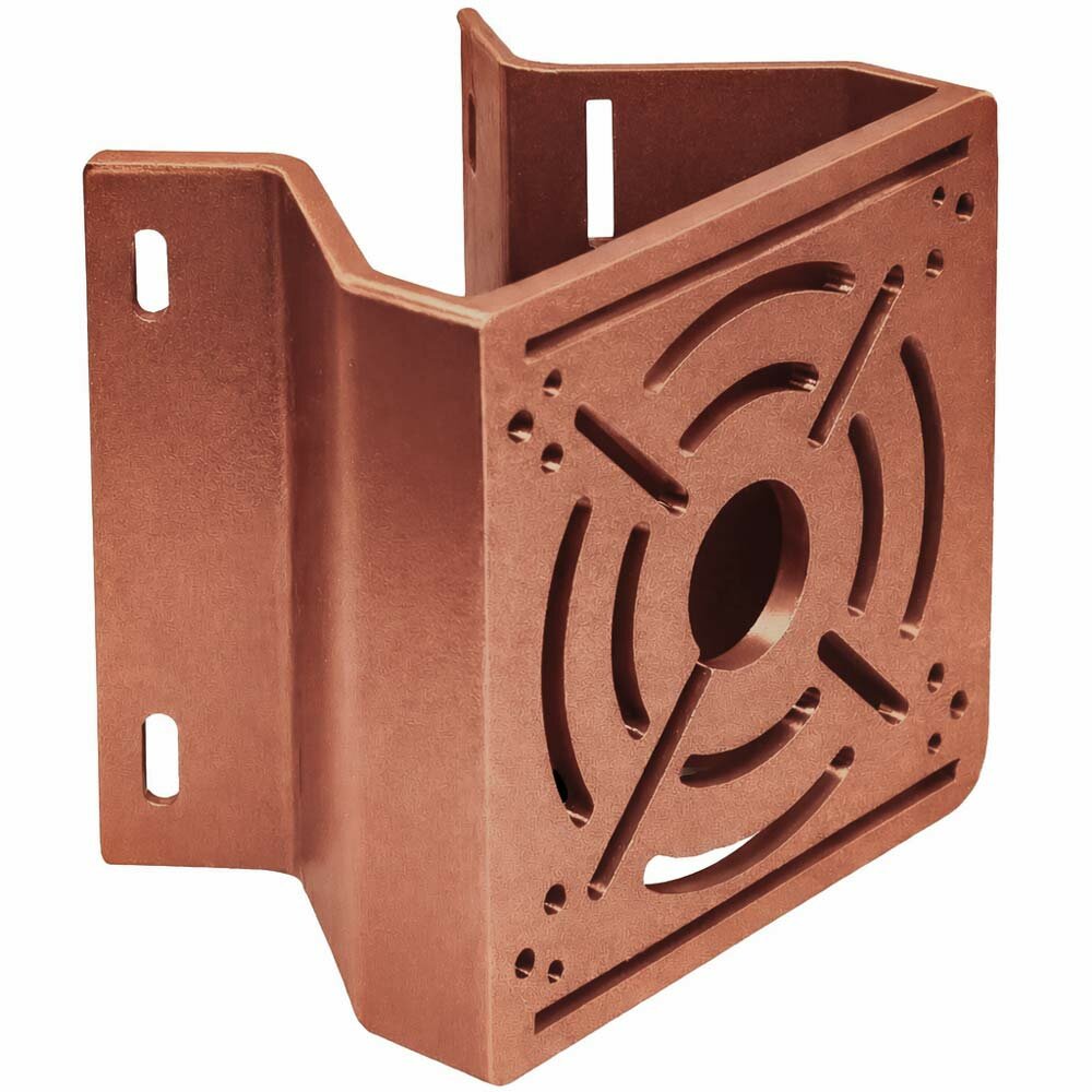 Кронштейн монтажный для камеры видеонаблюдения на столб, угол 50 мм, 3D печать, медный