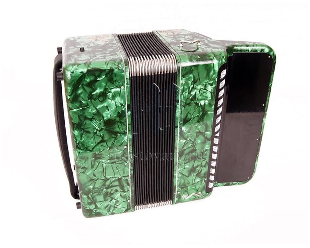 BN-41-GR Баян ученический двухголосный "Тула" 46х80-II, зеленый, Тульская гармонь